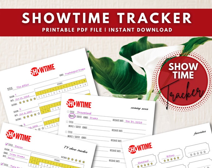 Printable Tracker for Showtime Shows, Series, Movies Series Wish List ...