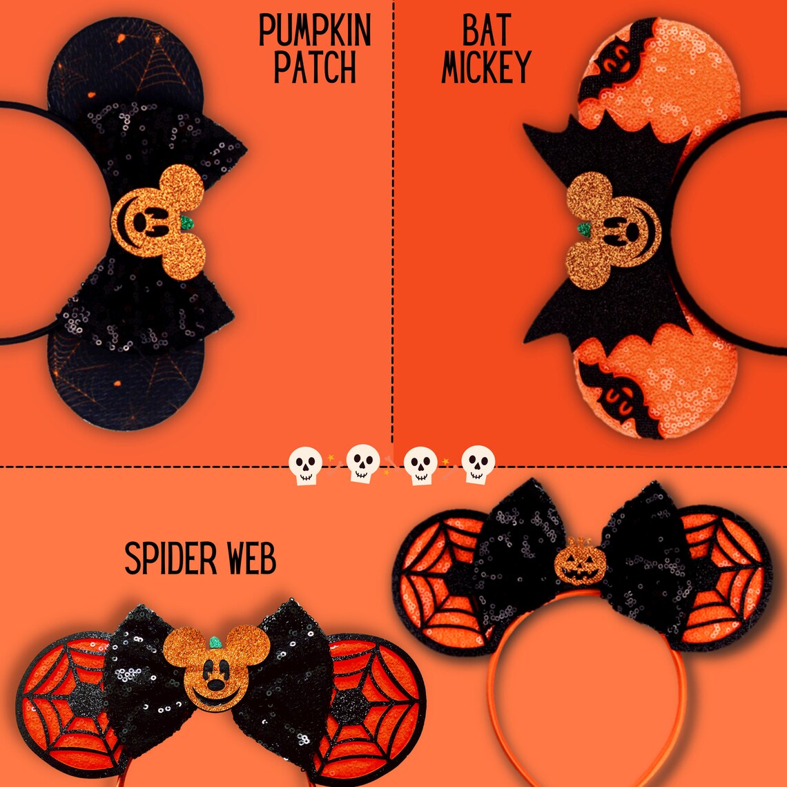 Halloween Minnie Mouse Ears Bat Mickey Ears Bat Wing Ears - Etsy