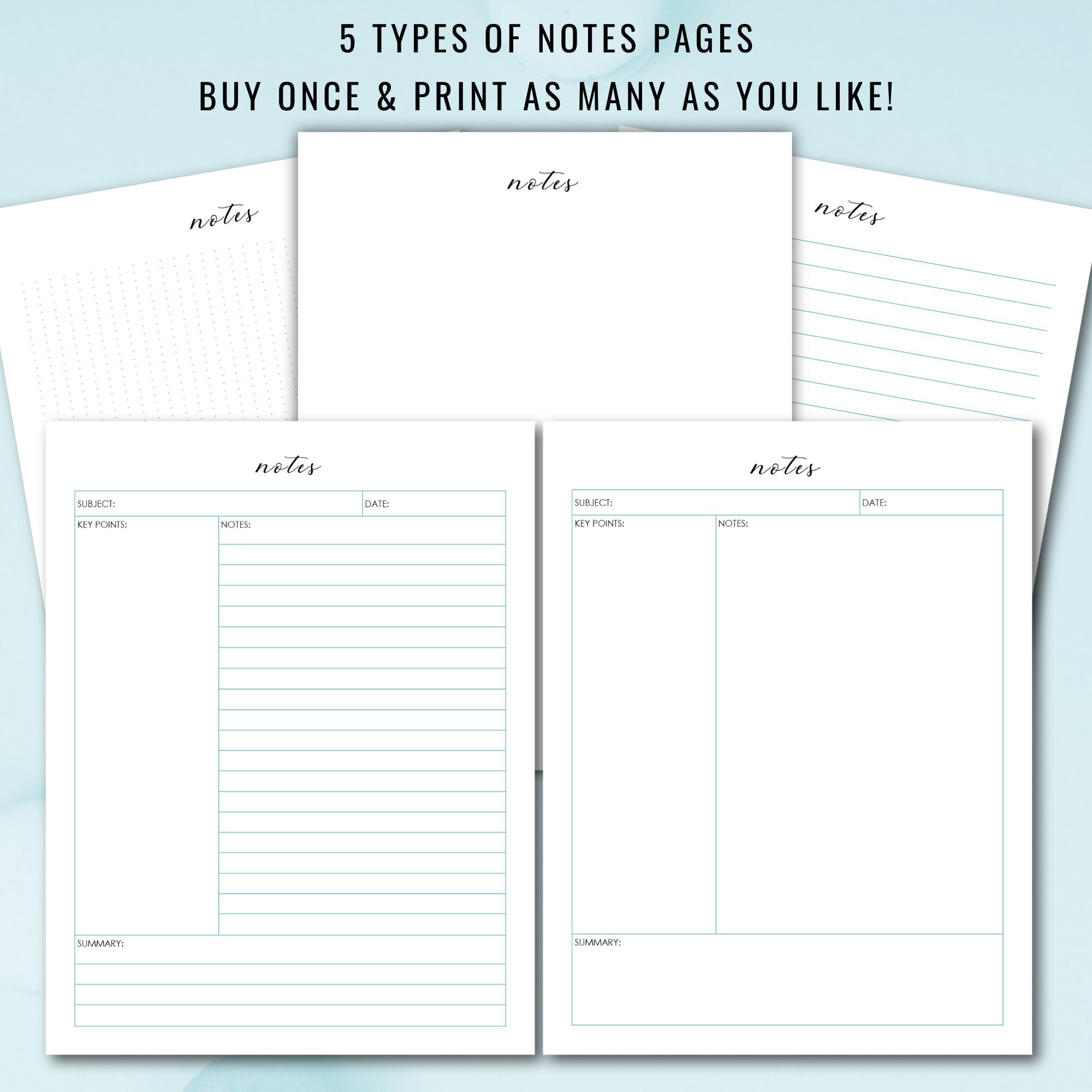 Student Study Semester Grade Tuition Class Planner Tracker | Etsy