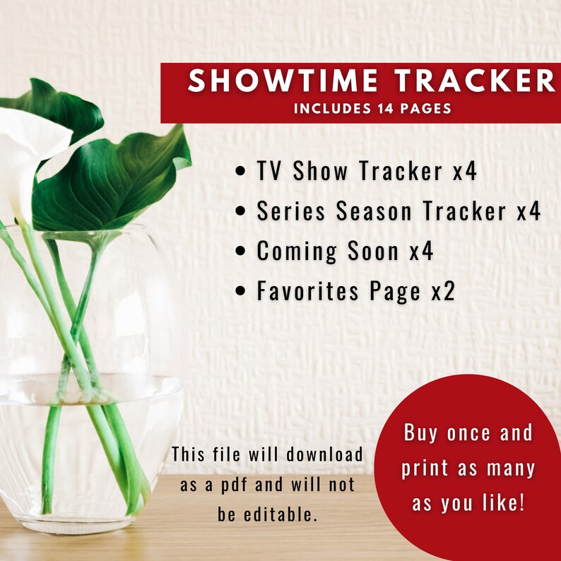 Printable Tracker for Showtime Shows Series Movies Series | Etsy