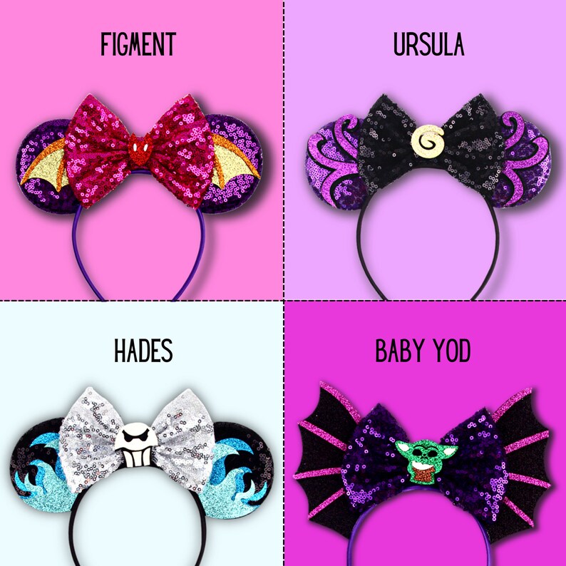 Halloween Minnie Mouse Ears Bat Mickey Ears Bat Wing Ears - Etsy