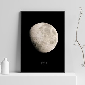 Moon Print, Moon Printable, Moon Poster, Moon Wallart, Space Wall Art ...