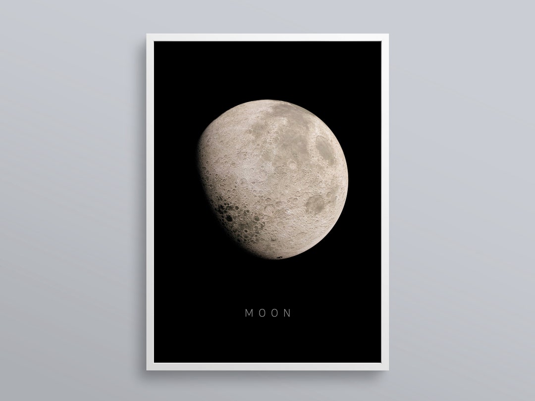Moon Print, Moon Printable, Moon Poster, Moon Wallart, Space Wall Art ...