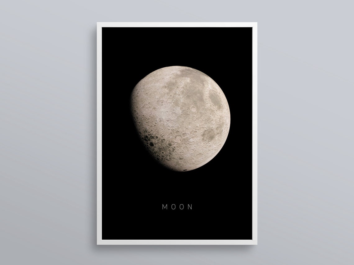 Moon Print, Moon Printable, Moon Poster, Moon Wallart, Space Wall Art ...