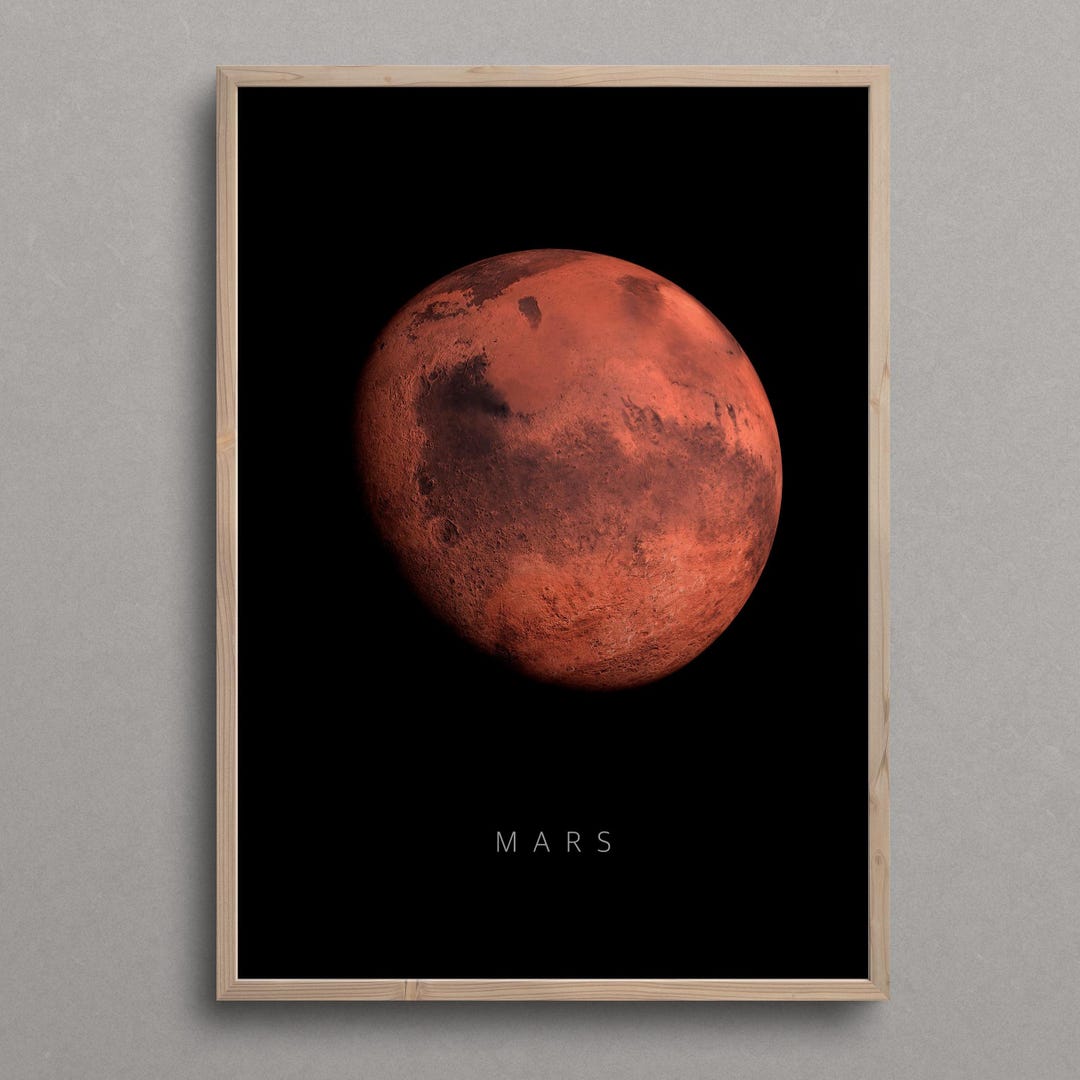 Mars Print, Mars Printable, Mars Poster, Mars Wallart, Space Wall Art ...