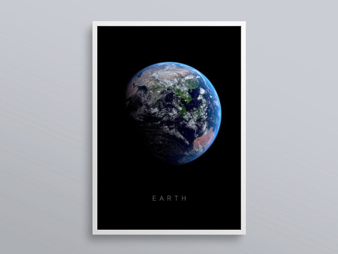 Earth Print, Earth Printable, Earth Poster, Earth Wallart, Space Wall ...