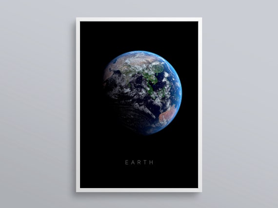 Earth Print Earth Printable Earth Poster Earth Wallart | Etsy
