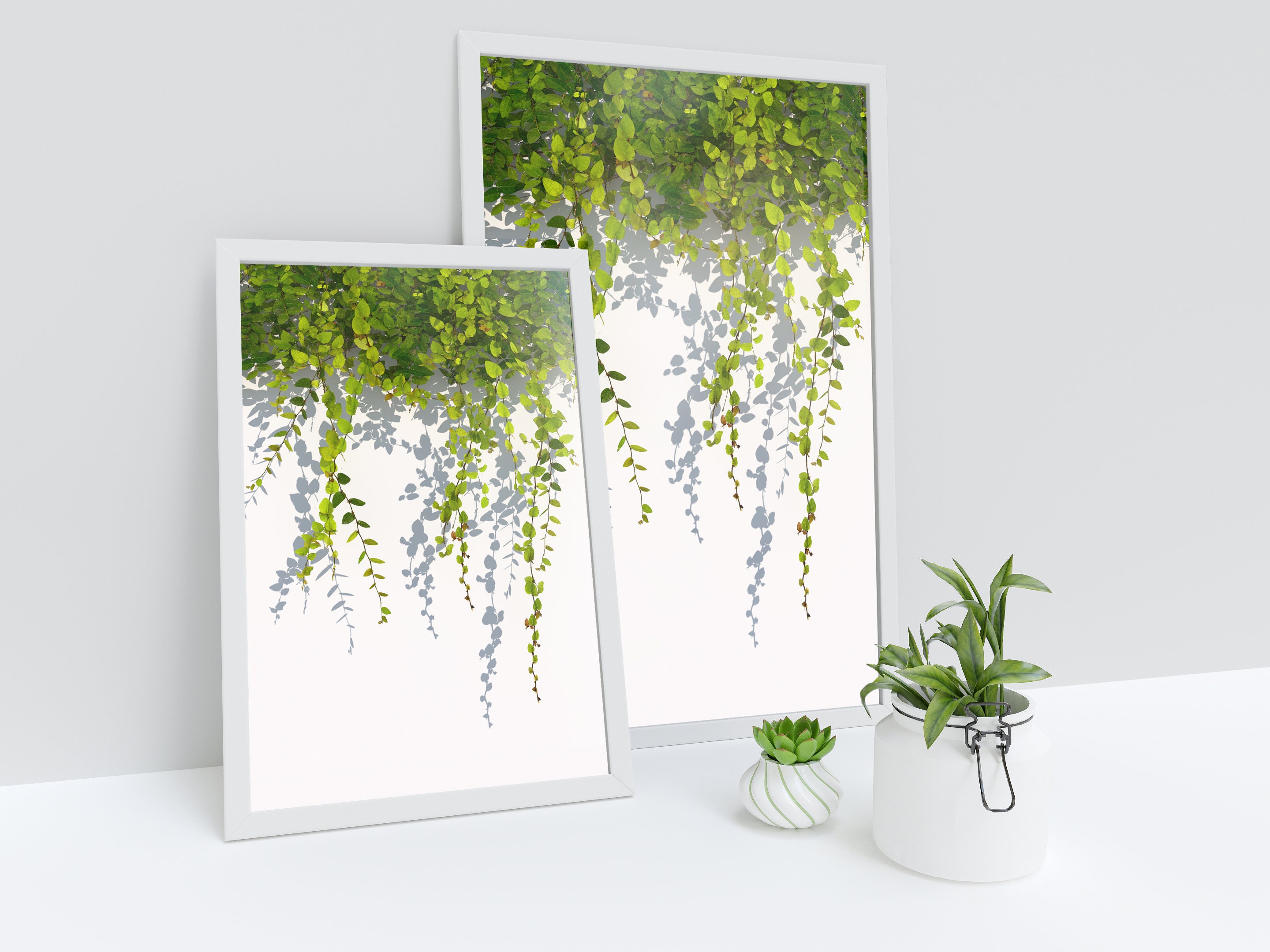 Printable Vine Poster, Vine Print, Green Ivy, Leaf Print, Teal Wall Art ...