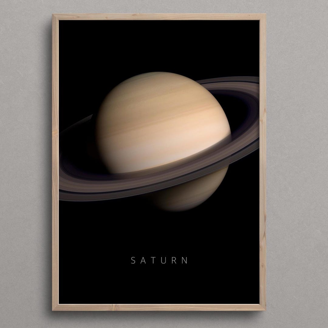 Saturn Print, Saturn Printable, Saturn Poster, Saturn Wallart, Space ...