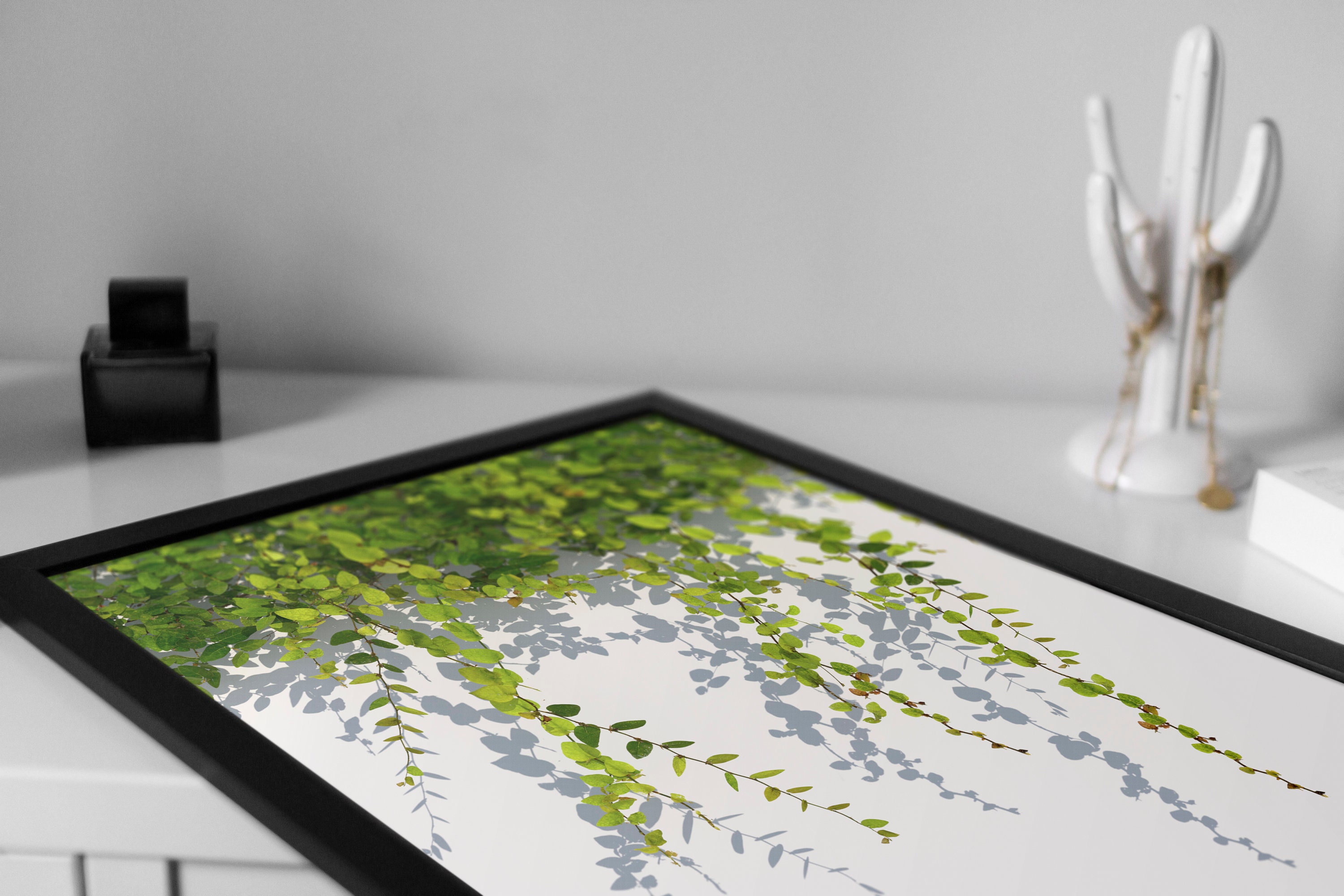 Printable Vine Poster, Vine Print, Green Ivy, Leaf Print, Teal Wall Art ...