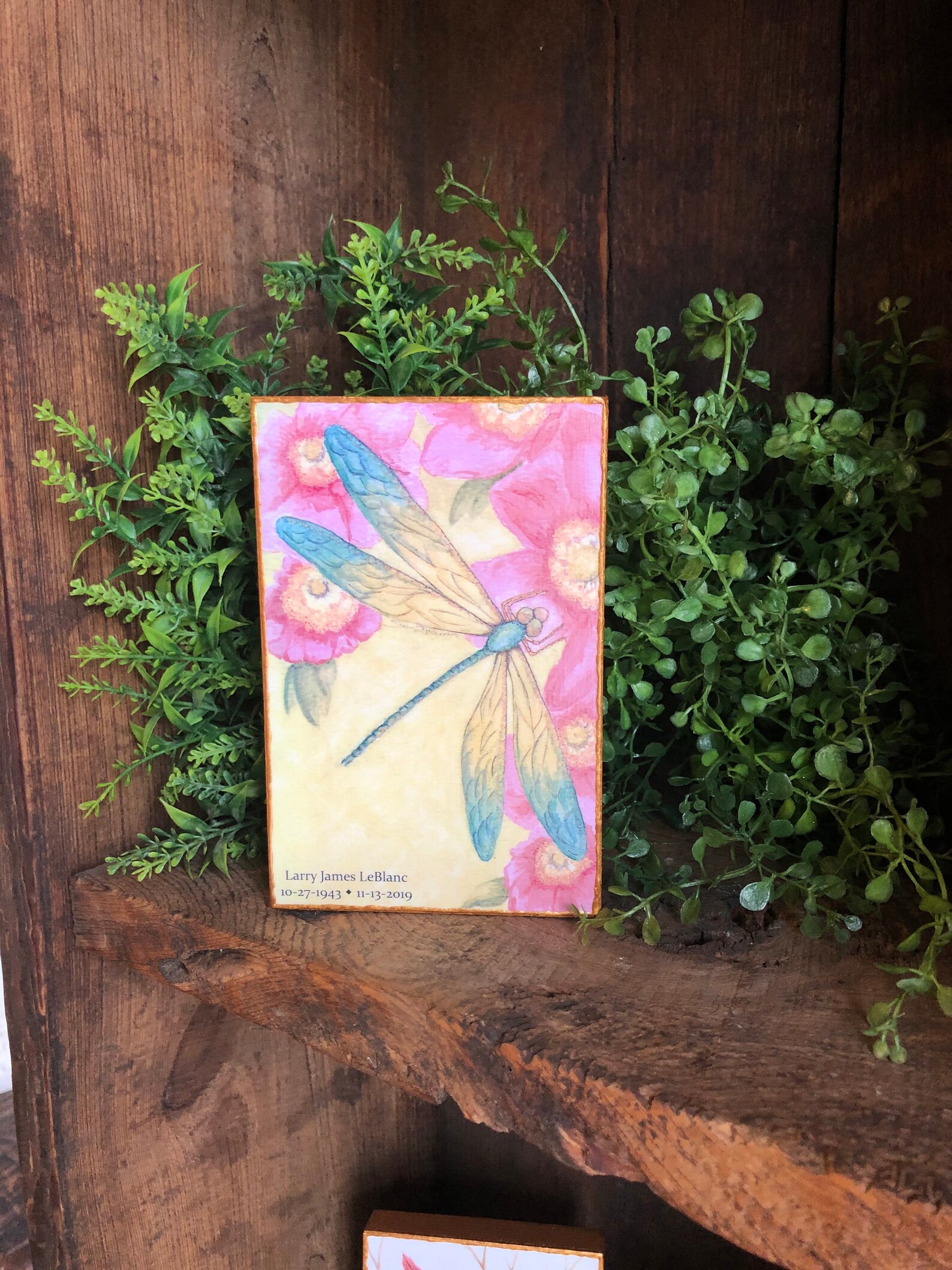 Dragonfly Remembrance Plaque Memorial Gift Personalized - Etsy