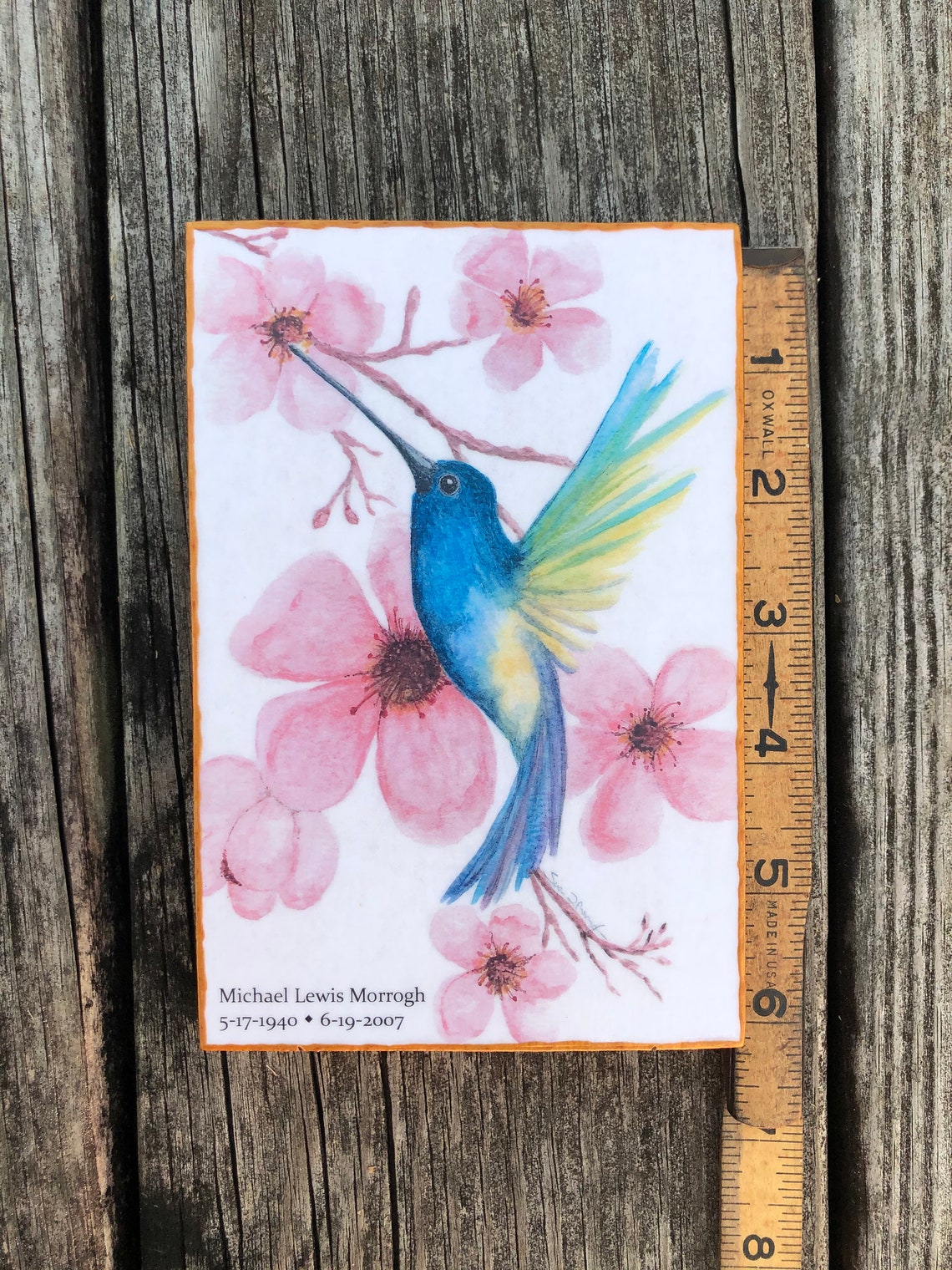 Hummingbird Remembrance Plaque Memorial Gift Personalized - Etsy