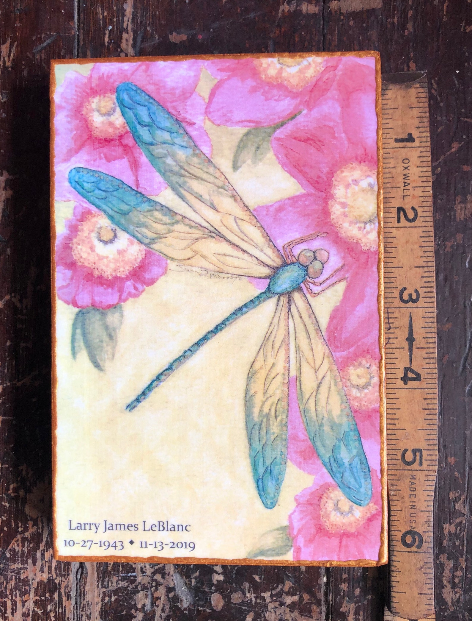 Dragonfly Remembrance Plaque Memorial Gift Personalized - Etsy