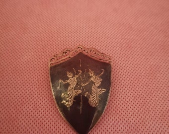Shield Brooch - Etsy