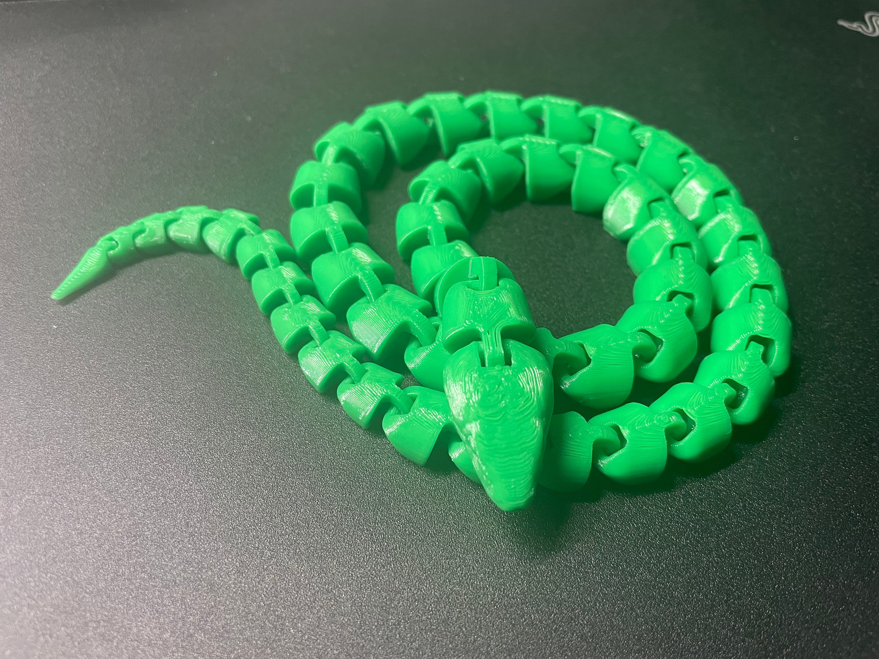 3D Printed Articulated Snake Special Dragon Model