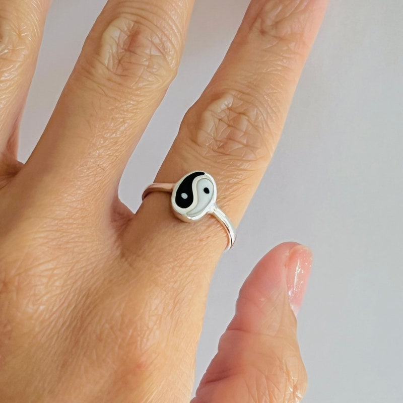 Silver Yin Yang - Etsy