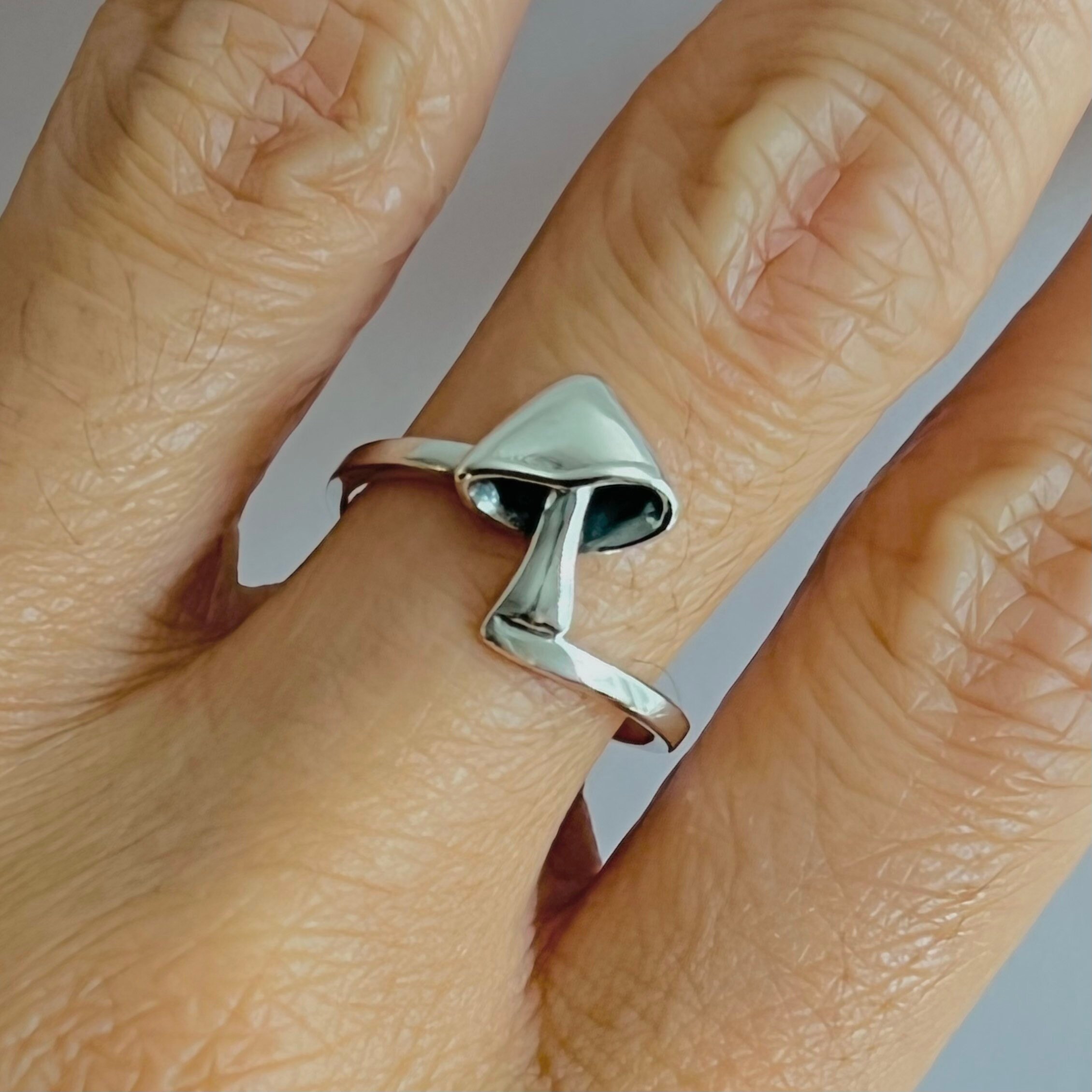 Sterling Silver Mushroom Ring Mushroom Ring Silver Mushroom - Etsy