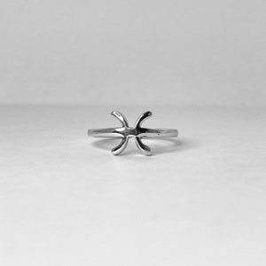 Sterling Silver Pisces Toe Ring, Zodiac Toe Ring, Astrology Toe Ring, Horoscope Toe Ring, Silver ...