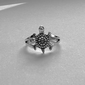 Sterling Sliver Turtle Toe Ring, Turtle Ring, Turtle Midi Ring, Silver Turtle Ring, Silver ...