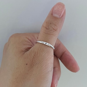 Sterling Silver Thin Cross With Angel Wings Band Ring, Cross Ring ...