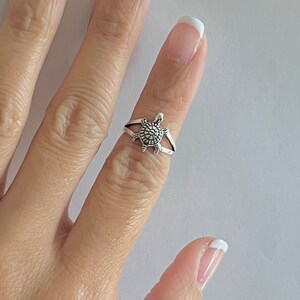 Sterling Sliver Turtle Toe Ring, Turtle Ring, Turtle Midi Ring, Silver Turtle Ring, Silver ...