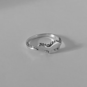 Sterling Silver Dinosaur Ring, Dino Ring, Silver Dino Ring, Dinosaur ...