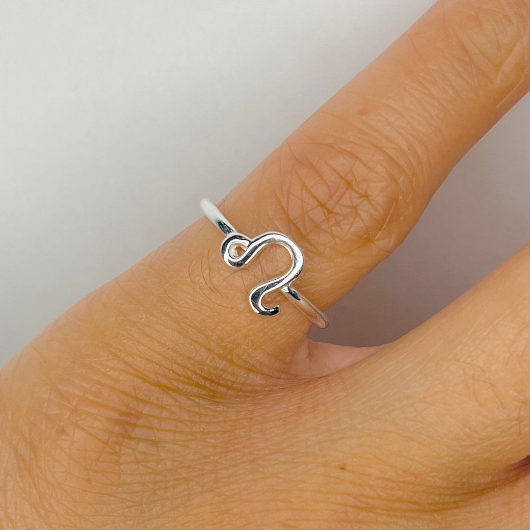 Sterling Silver Leo Ring, Zodiac Ring, Astrology Ring, Horoscope Ring ...