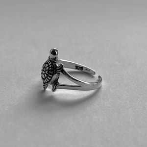 Sterling Sliver Turtle Toe Ring, Turtle Ring, Turtle Midi Ring, Silver Turtle Ring, Silver ...