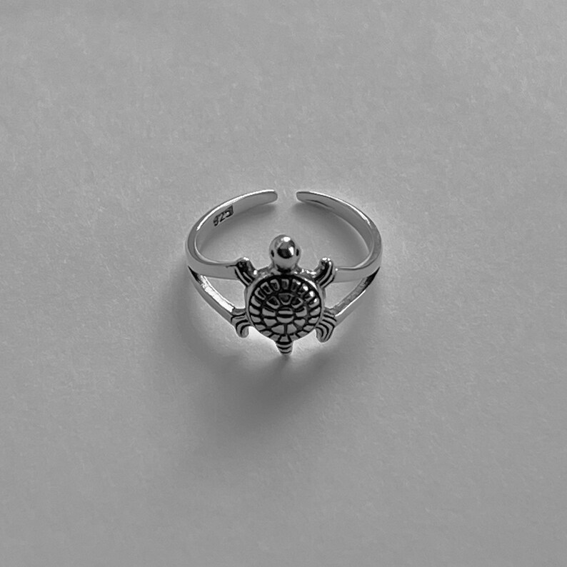 Sterling Sliver Turtle Toe Ring, Turtle Ring, Turtle Midi Ring, Silver ...