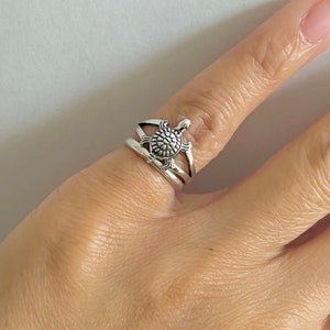 Sterling Sliver Turtle Toe Ring, Turtle Ring, Turtle Midi Ring, Silver Turtle Ring, Silver ...