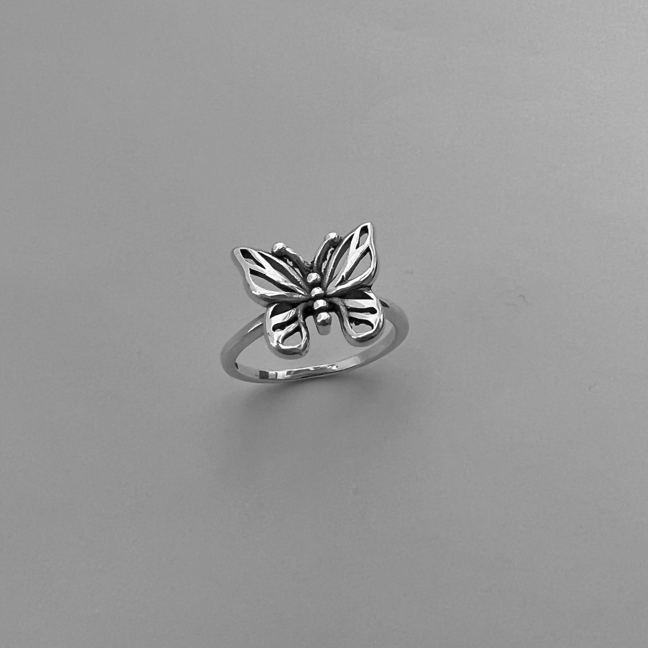 Sterling Silver Butterfly Ring, Silver Butterfly Ring, Silver Ring ...