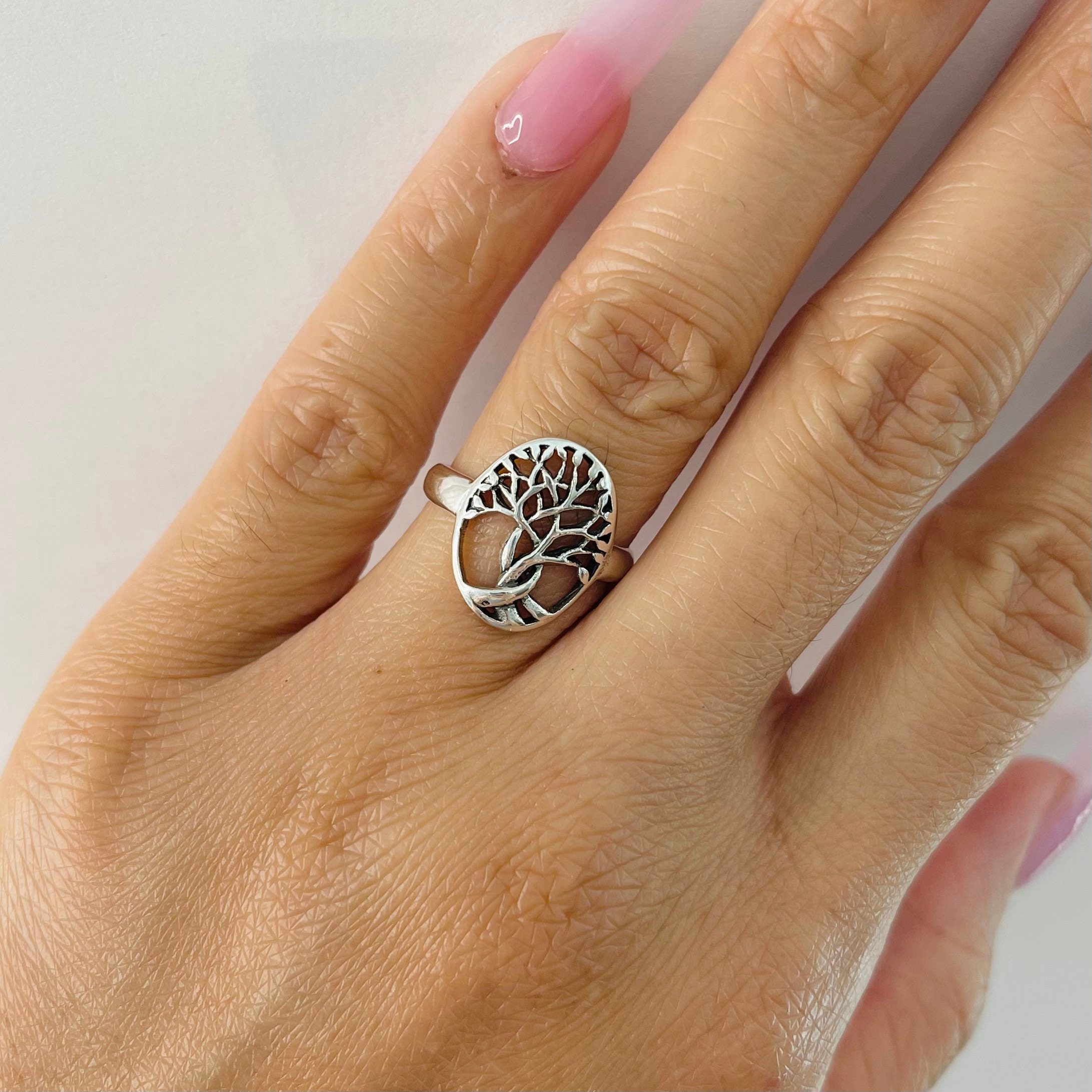Sterling silver medium tree of life ring tree of life ring | Etsy