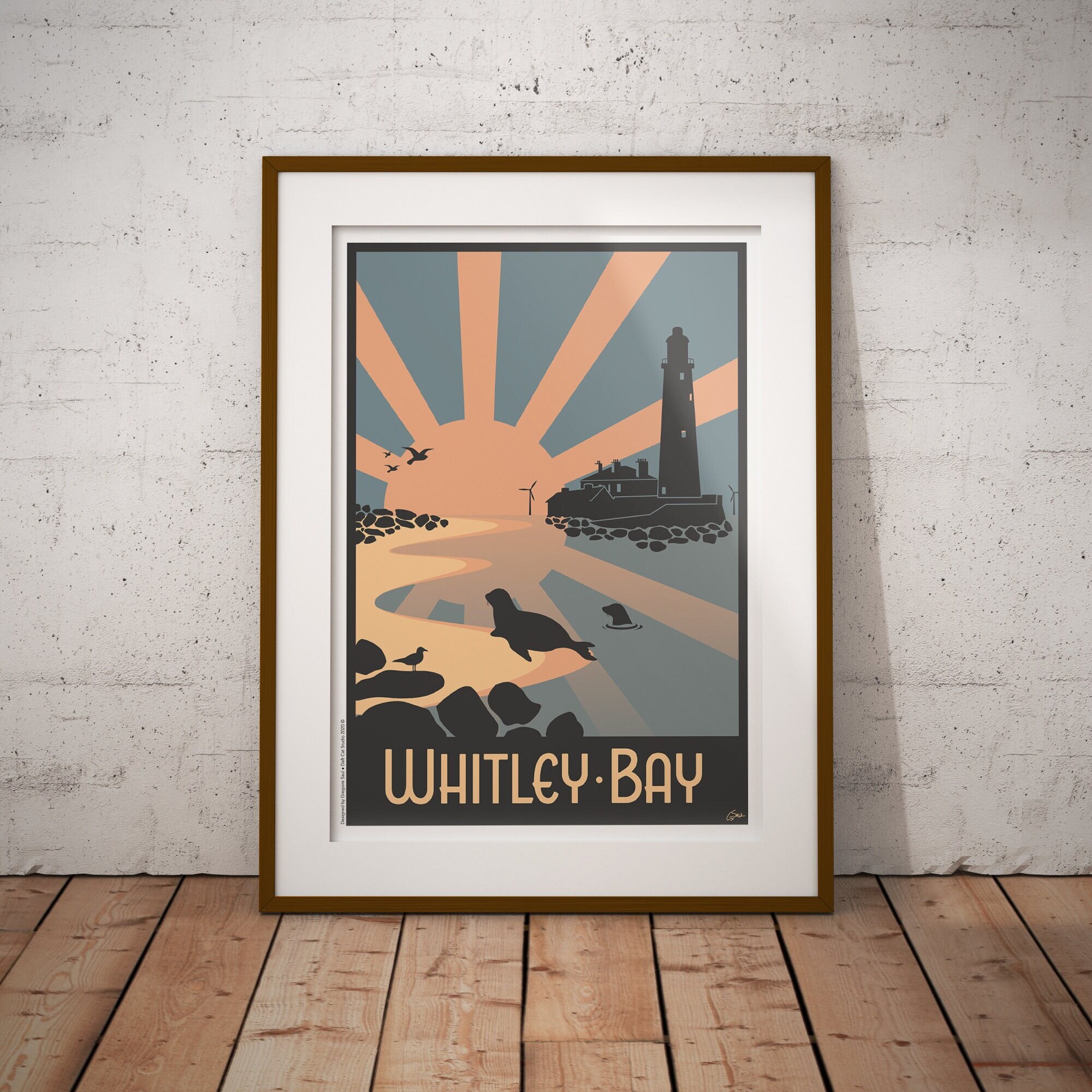 Whitley Bay Travel Poster Travel Prints UK World Travel Prints Hanging ...