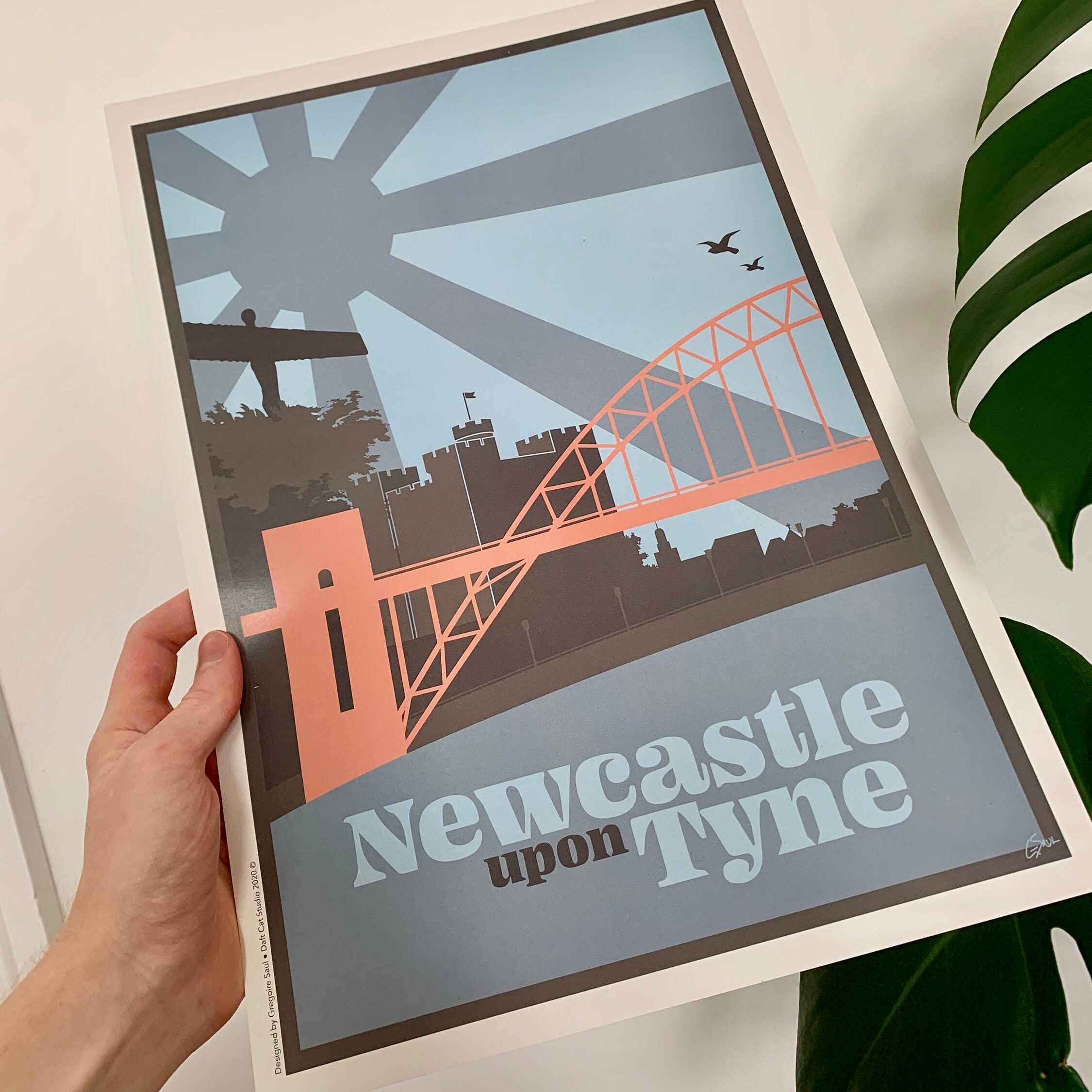Newcastle Upon Tyne Travel Poster Tyne Bridge Print North - Etsy Singapore