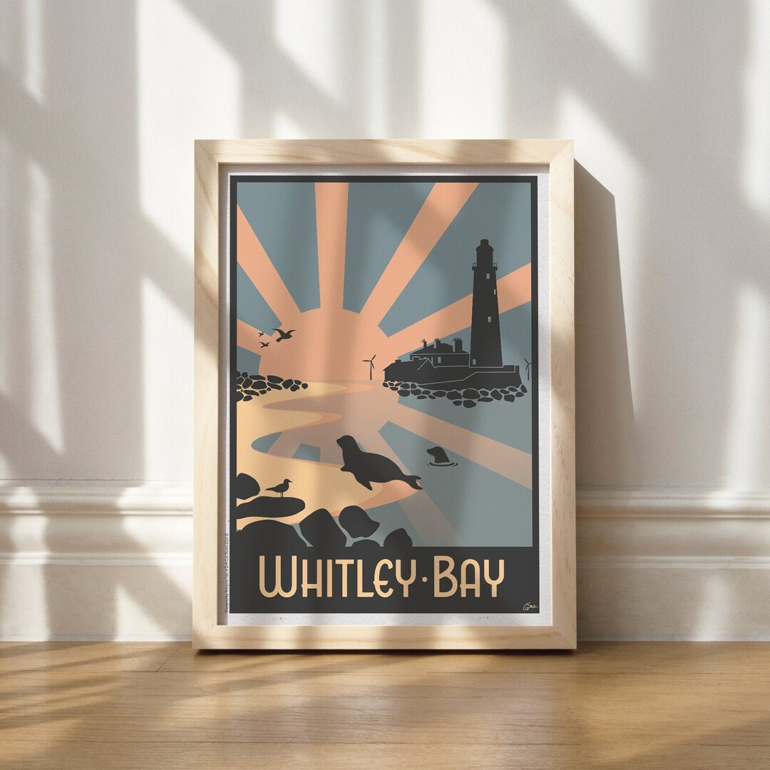 Whitley Bay Travel Poster | Travel Prints UK | World Travel Prints ...