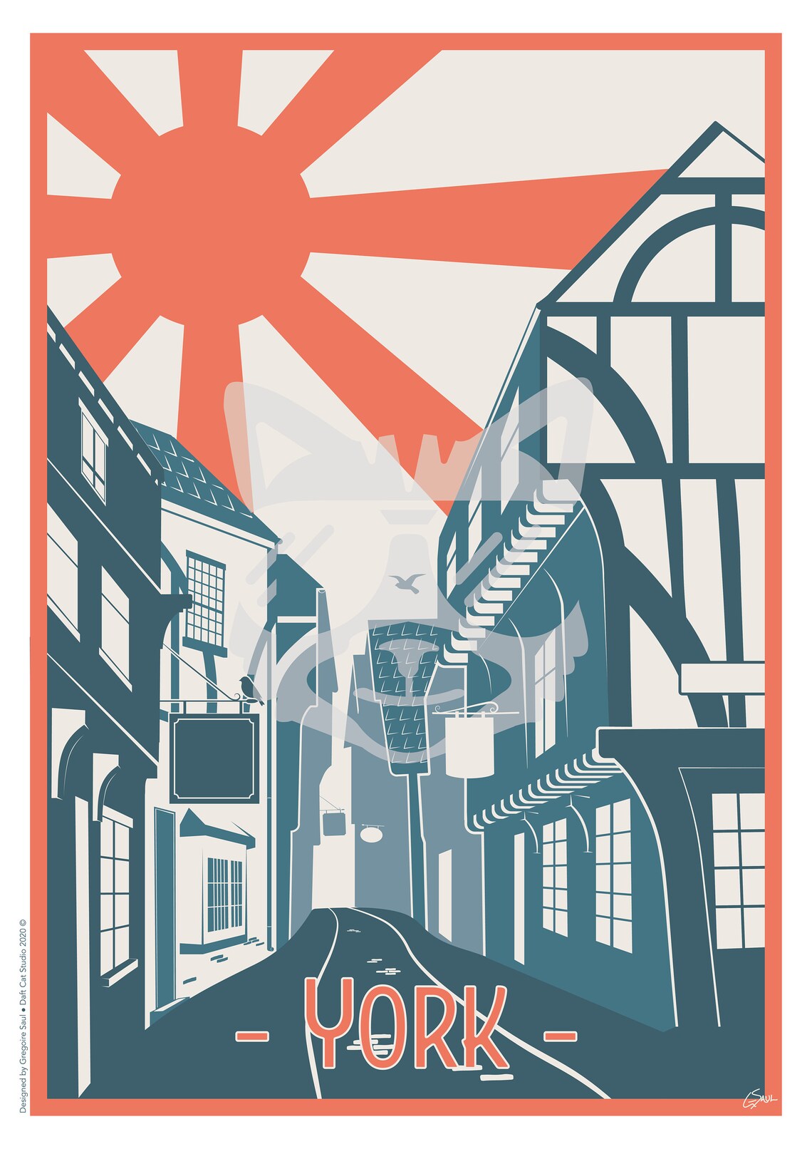 York Travel Poster | Designed and Printed in the UK | Wall Deco ...