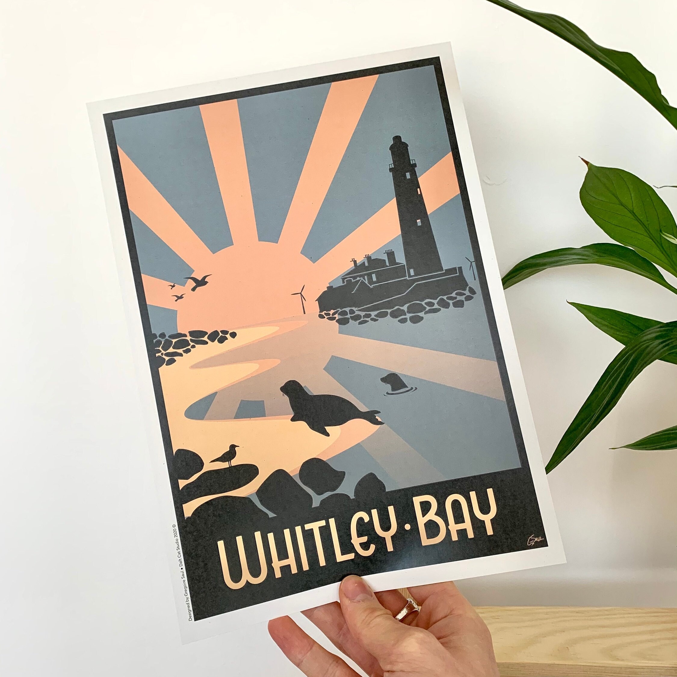 Whitley Bay Travel Poster Travel Prints UK World Travel Prints Hanging ...