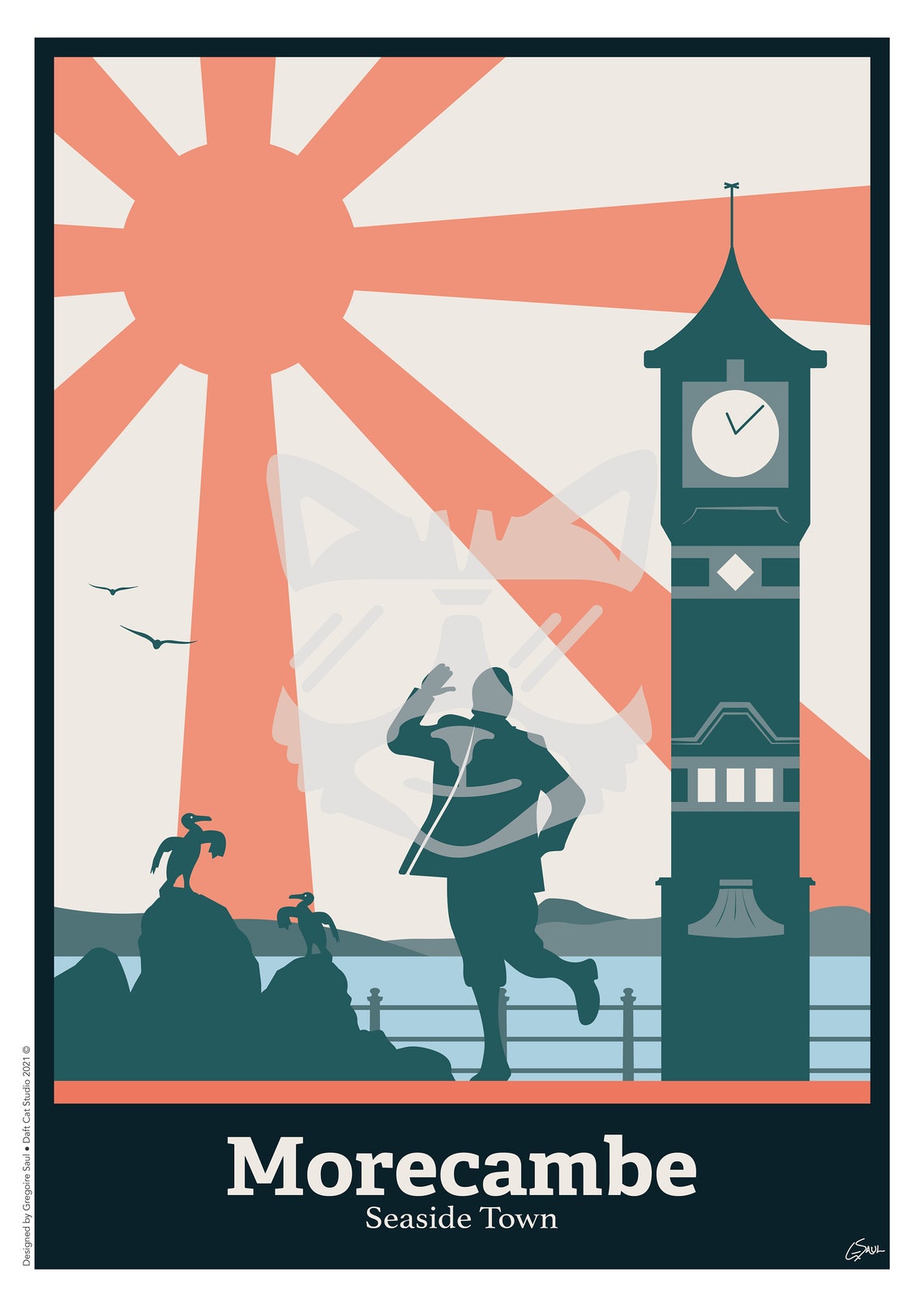 Morecambe Travel Poster | Travel Prints UK | Wall Decoration | Hanging ...
