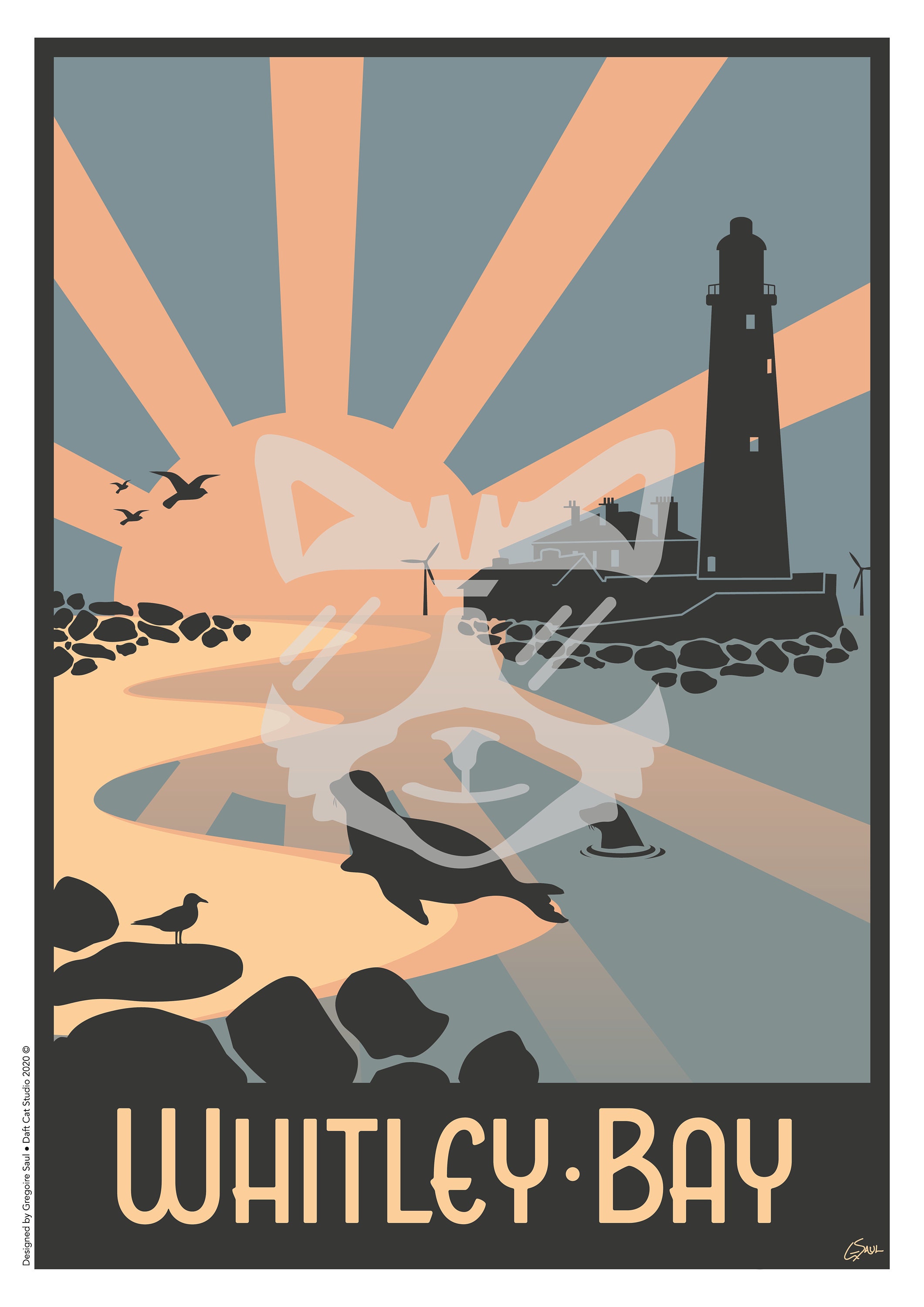Whitley Bay Travel Poster Travel Prints UK World Travel Prints Hanging ...