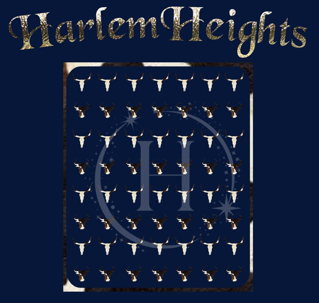 Longhorn and Bulls Head Inspired Nail Stickers /nail Decals/nail Art ...