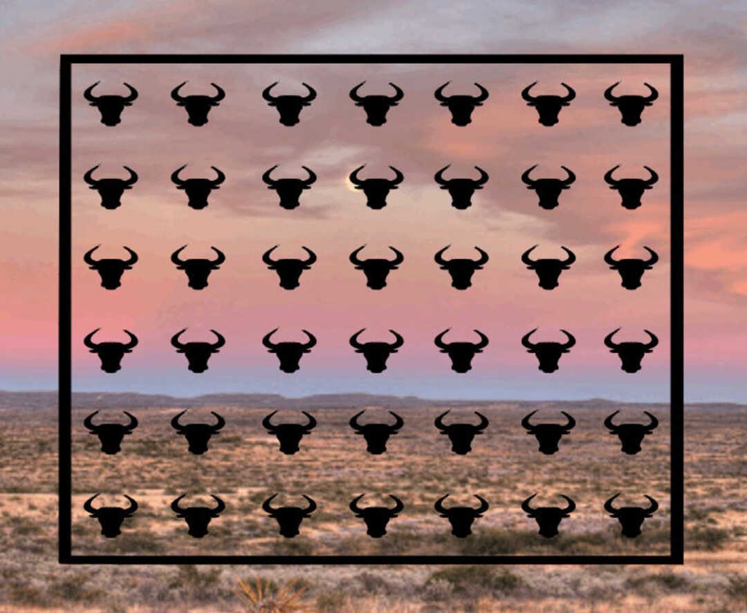 Bulls Head Inspired Nail Art Stickers /nail Decals - Etsy