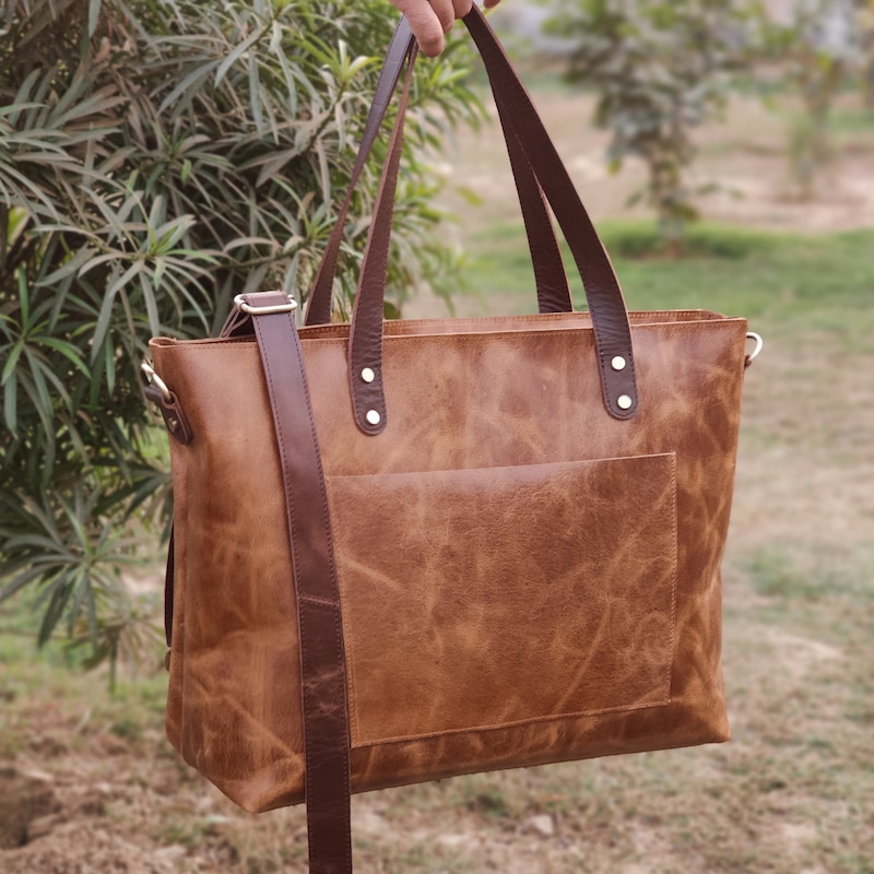 Leather Handbag Totes - Etsy UK