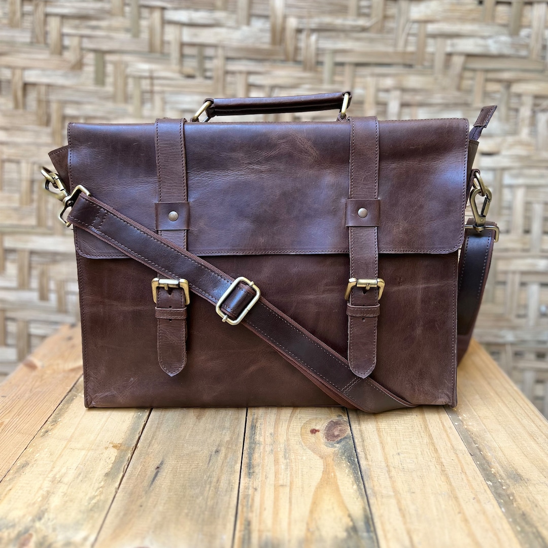 Leather Messenger Bag Women Laptop Bag Work Bag 15" Inch Laptop 13 ...