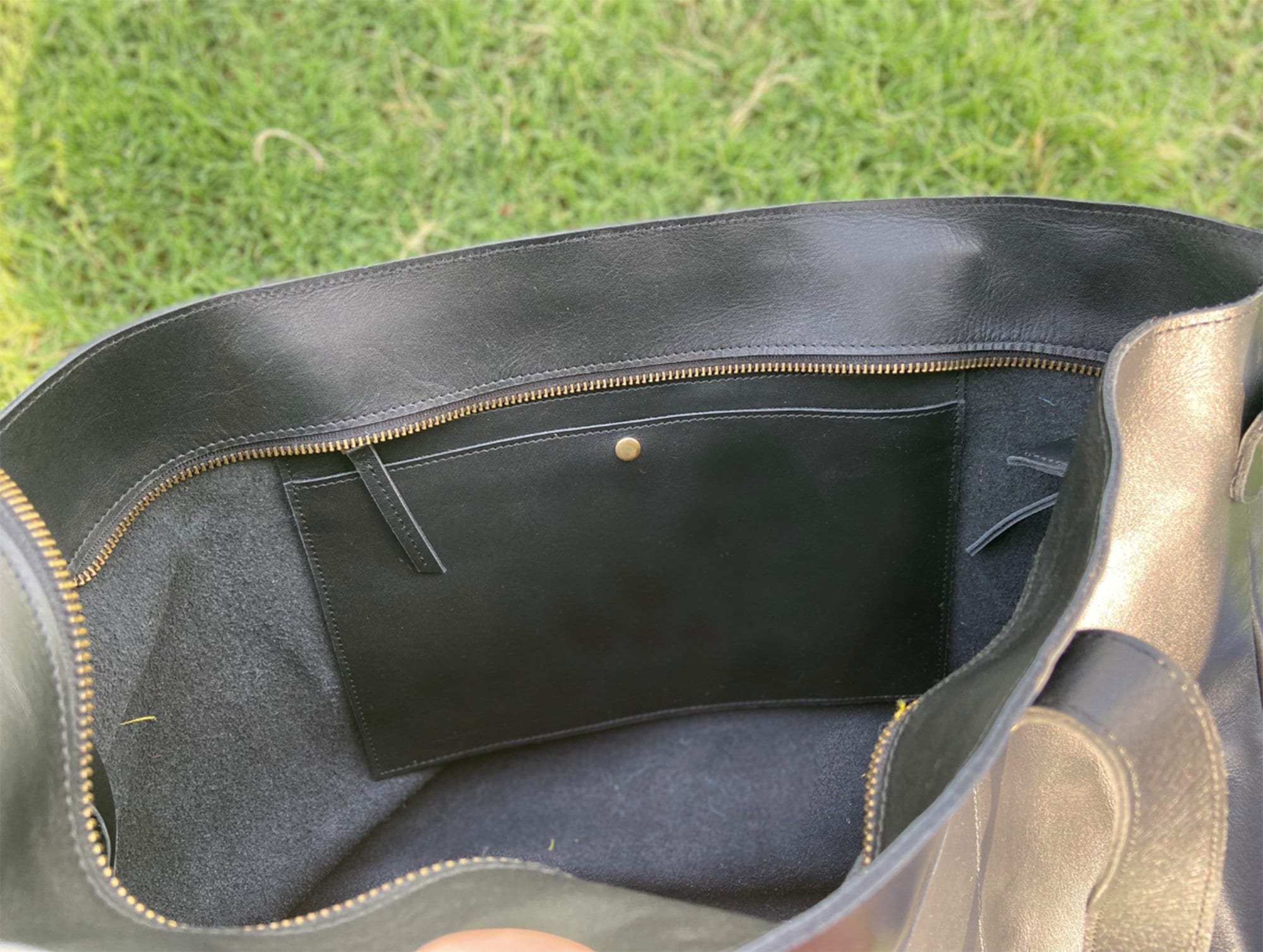 Black Leather Tote Purse Bag for Women Large Work Bag Tote | Etsy