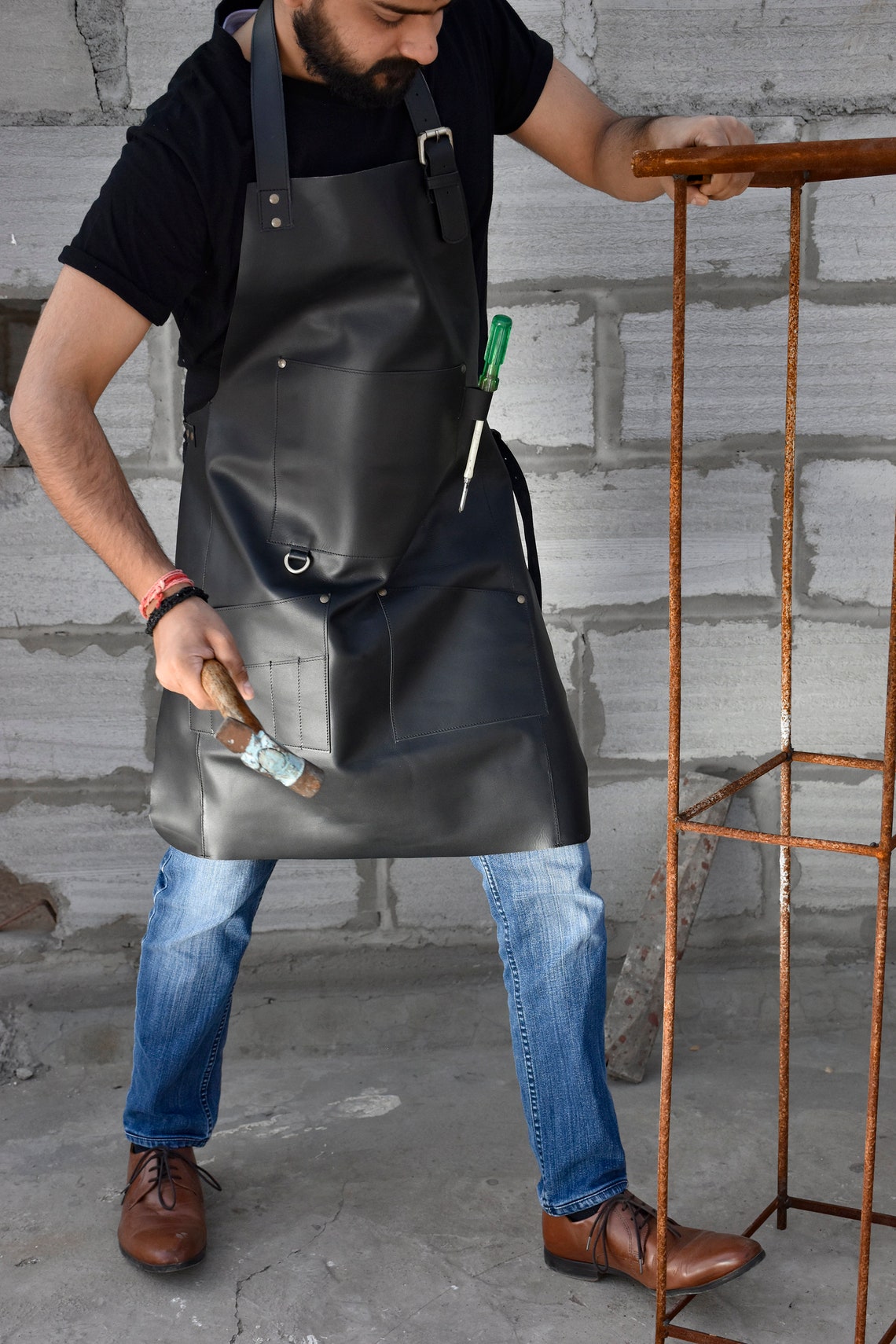 Leather Apron Men Blacksmith Apron Woodworking Apron Work - Etsy UK