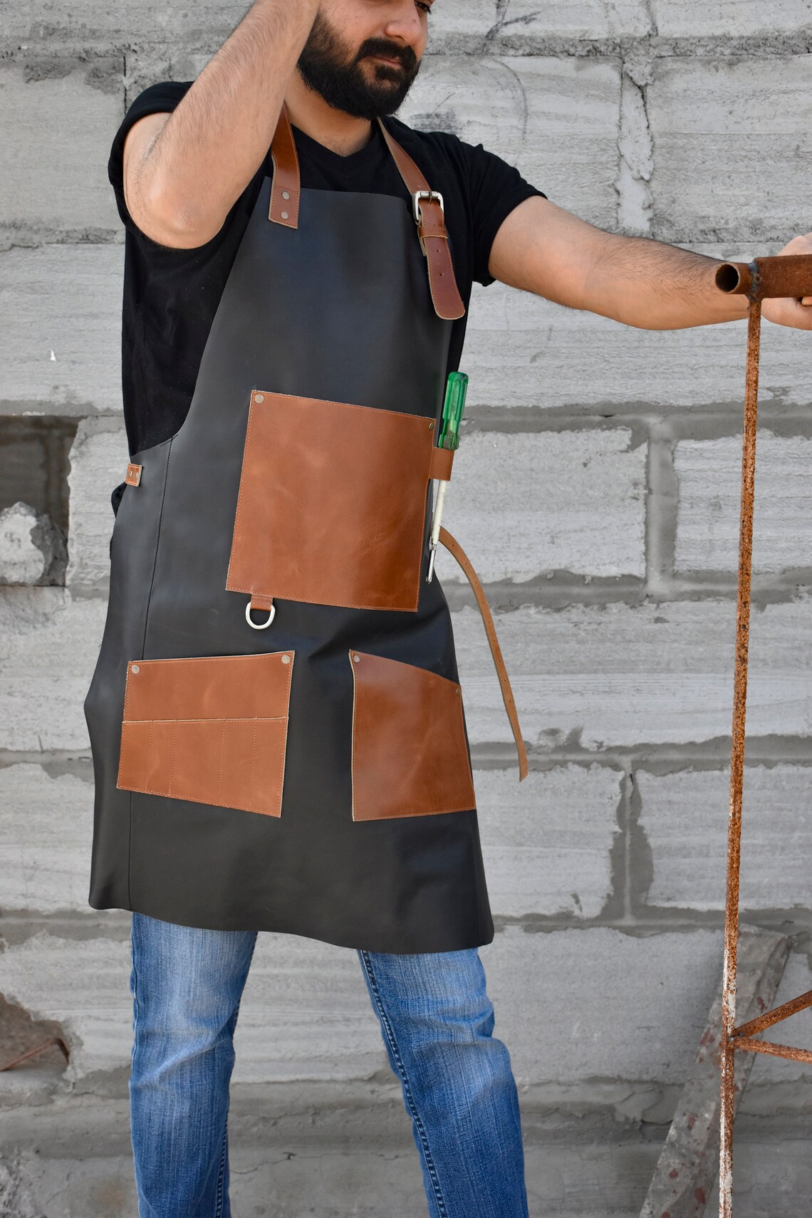 Leather apron for men personalized apron woodworking apron | Etsy