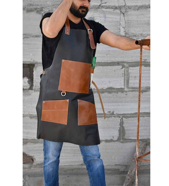 Leather Apron Blacksmith Apron for Men Woodworking Apron | Etsy