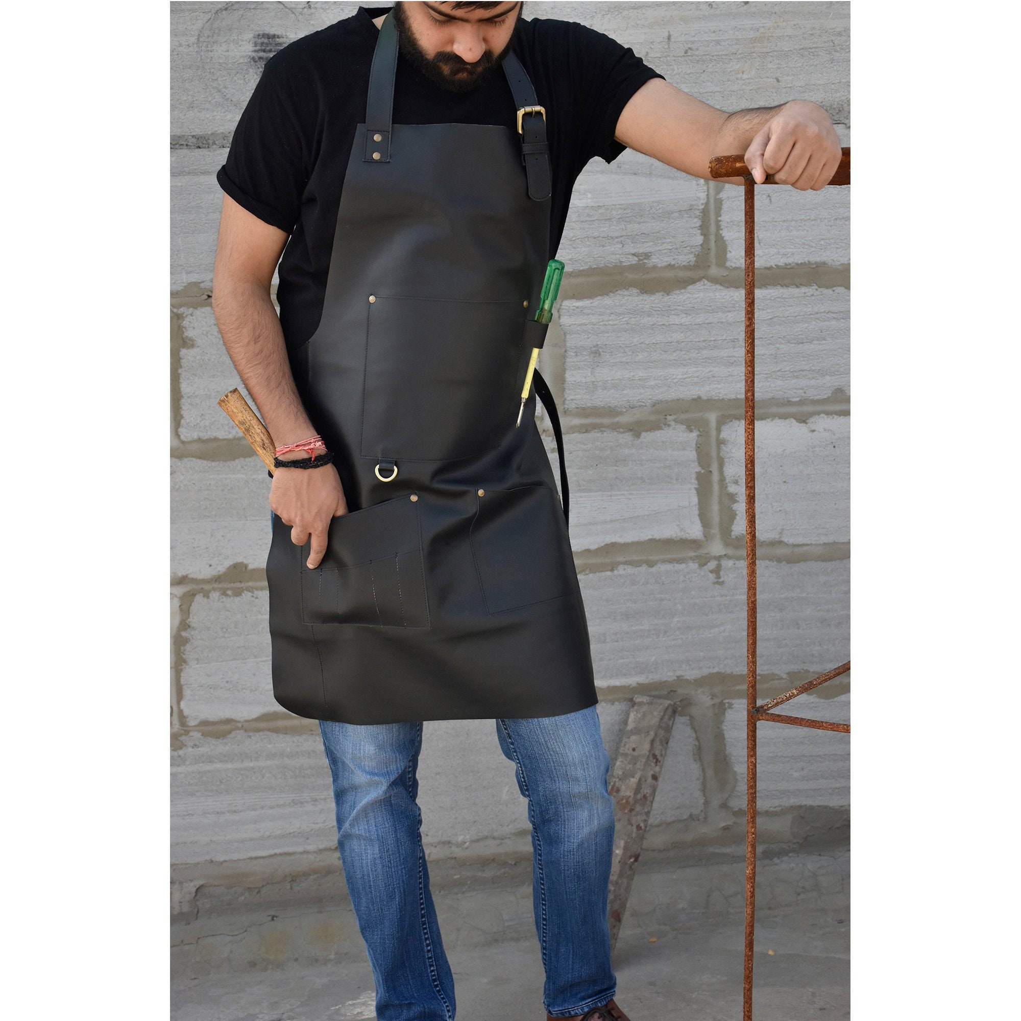 Leather Apron Men Blacksmith Apron Woodworking Apron Work - Etsy UK