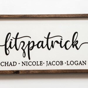 Personalized Family Name Sign With Custom Name S| Wall Signs With ...