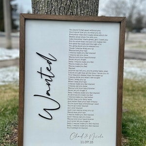 Personalized Wedding Song Sign - Etsy